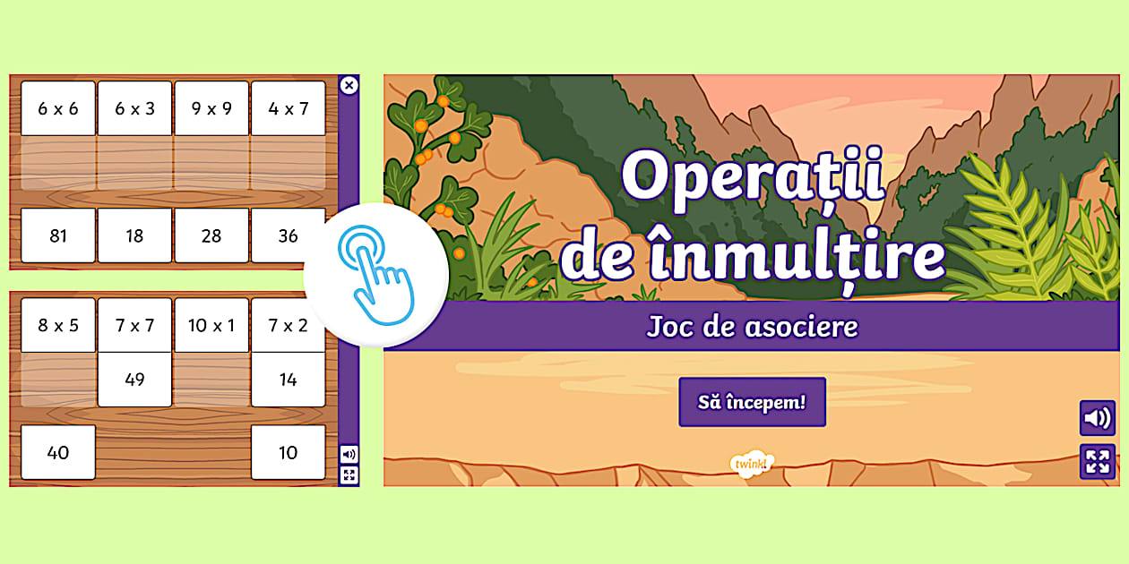 Operații de înmulțire – Joc online de asociere