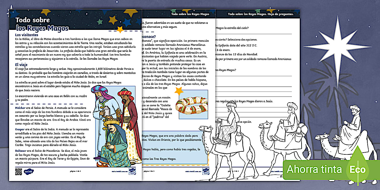Lectura: Todo sobre los Reyes Magos (Teacher-Made) - Twinkl