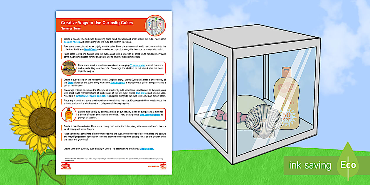 EYFS Creative Ideas for Curiosity Cubes - Summer Term