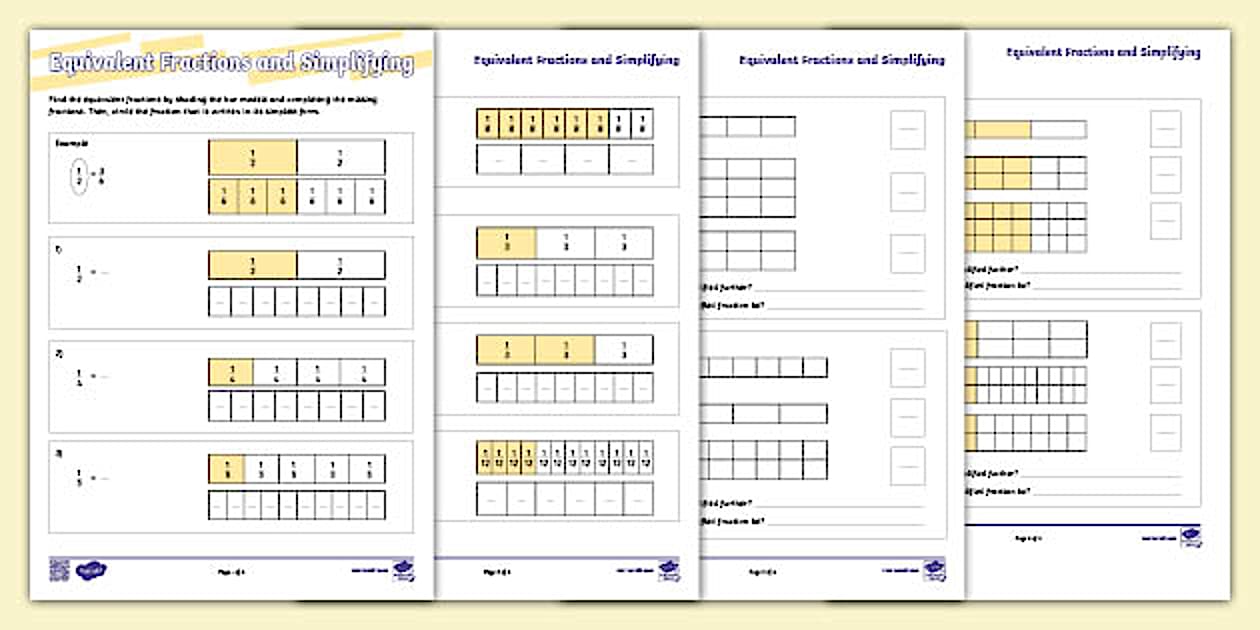 👉 KS2 Maths Equivalent Fractions and Simplifying - Twinkl