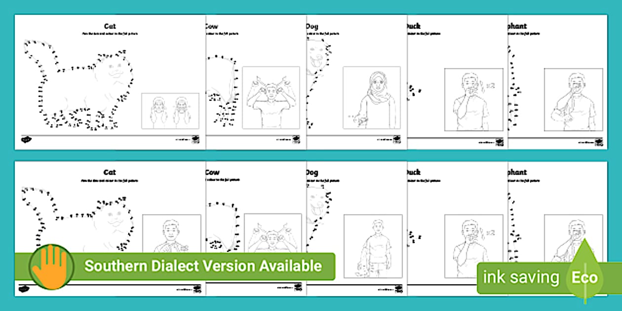 Auslan Animals Dot to Dot Worksheet - Twinkl
