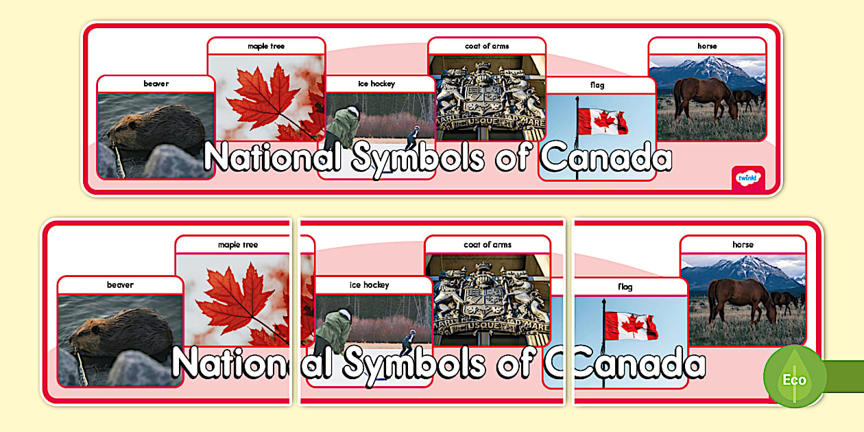 National Symbols of Canada Photo Display Poster - Twinkl
