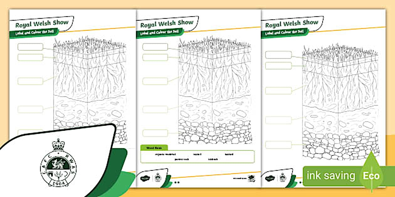 FREE! - Royal Welsh Show: Label and Colour the Soil Differentiated Activity