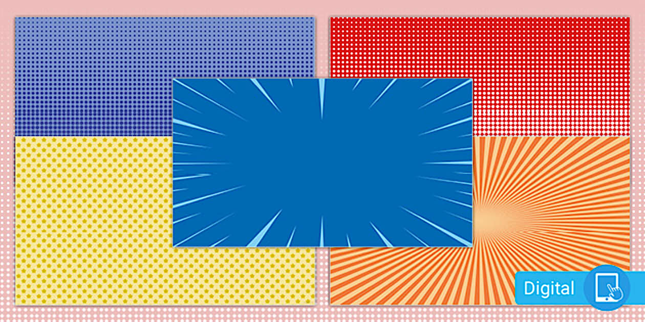 Superhero Digital Backgrounds | Twinkl Party (teacher made)