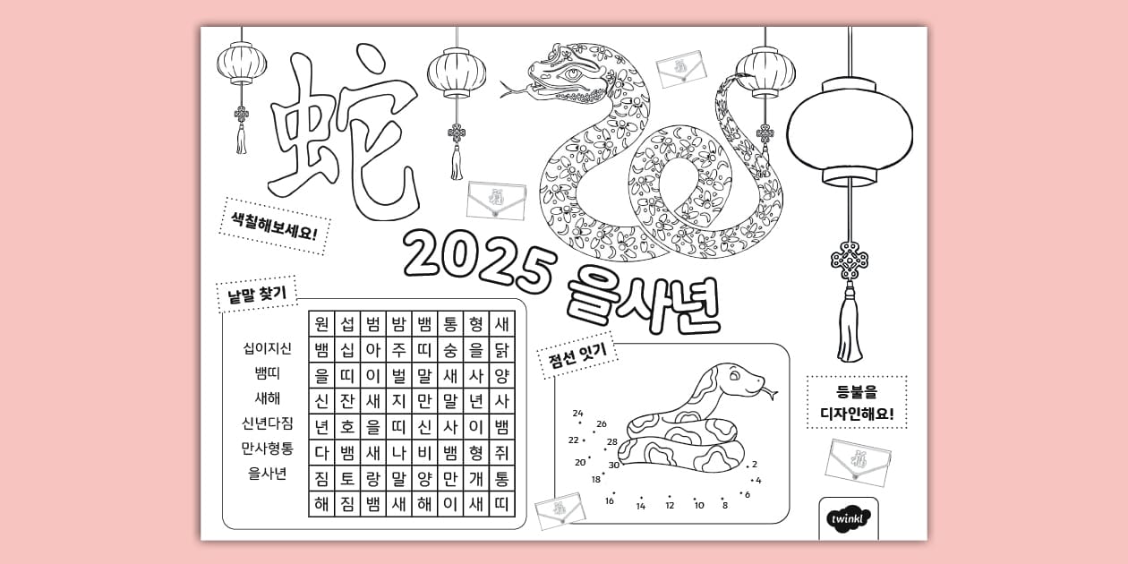 2025년 을사년 | 활동 매트 (teacher made) - Twinkl