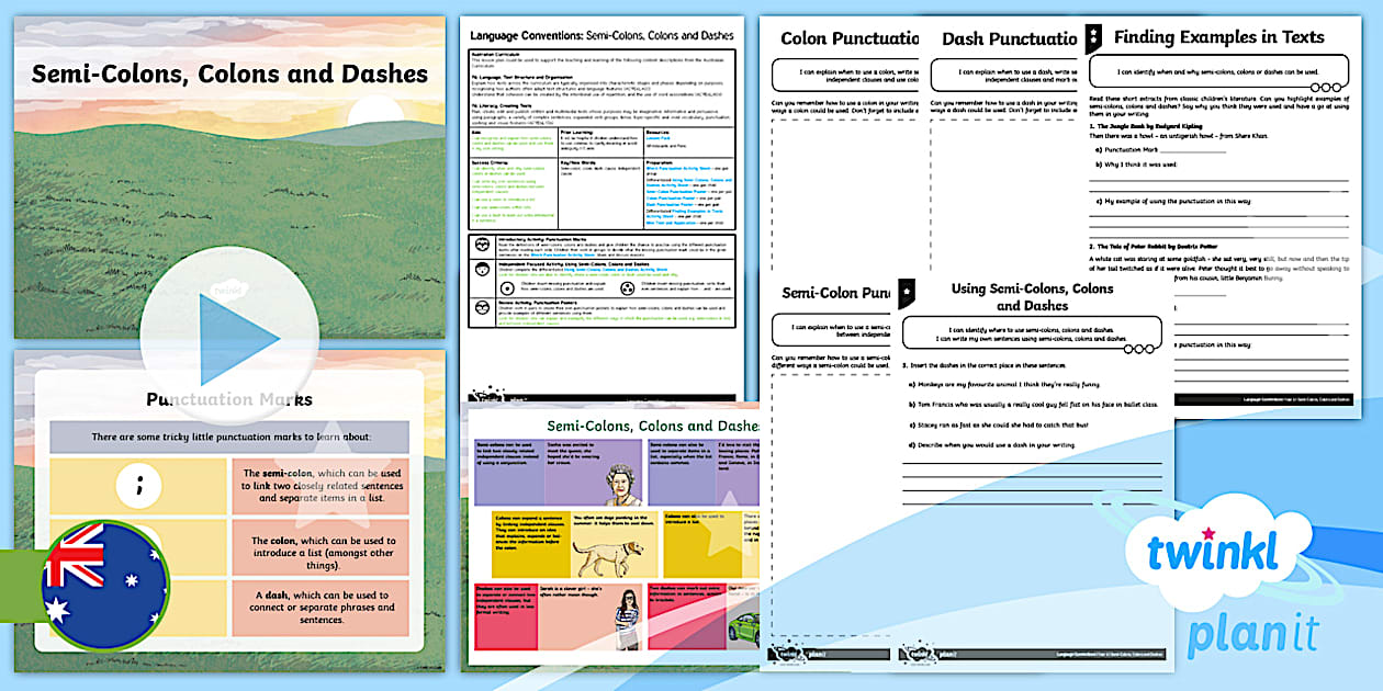 Year 6 Semi-Colons, Colons and Dashes Lesson | Twinkl PlanIt