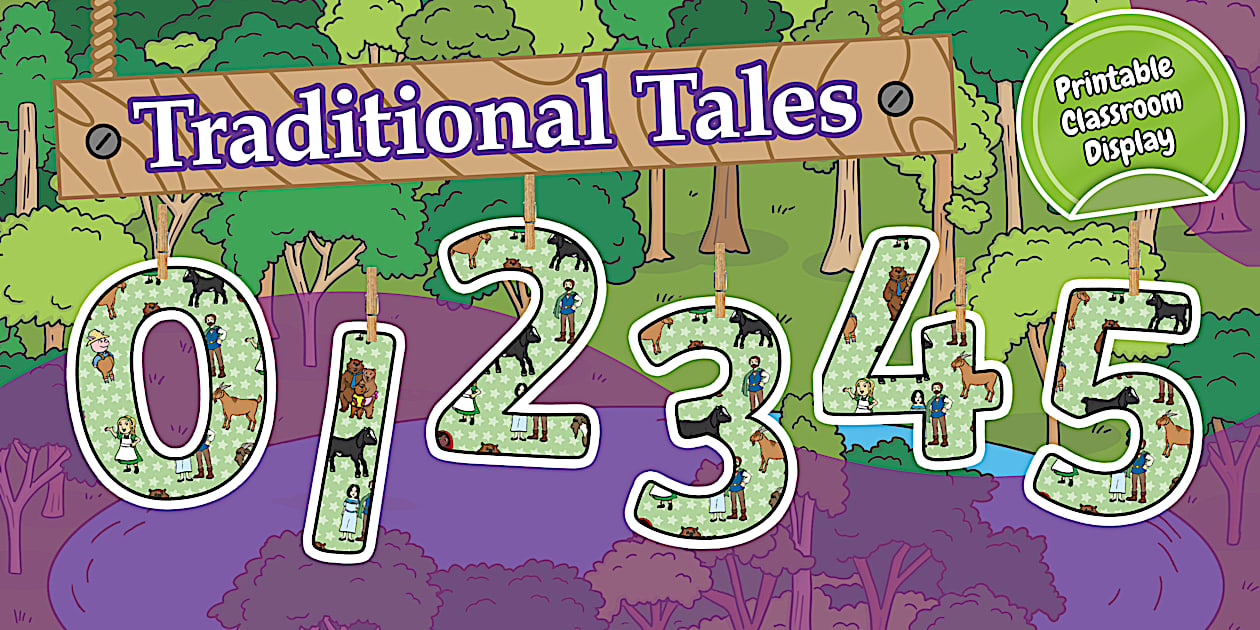 Traditional Tales Themed Display Numbers