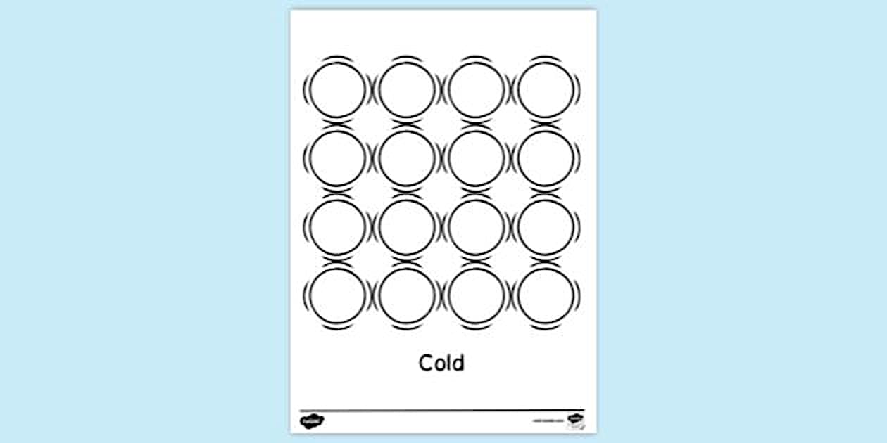 Expansion & Contraction Cold Particles Colouring Sheet