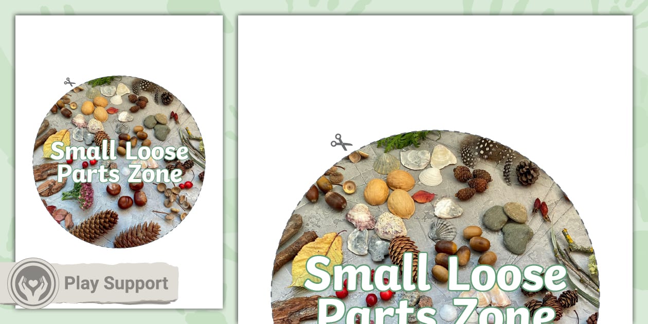 Small Loose Parts Zone Play for All Cut-Out Display Poster