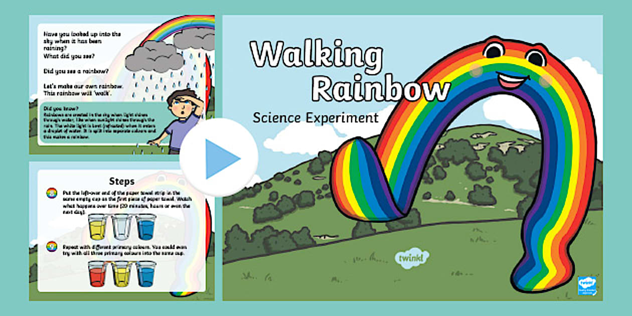 Walking Rainbow Science Experiment