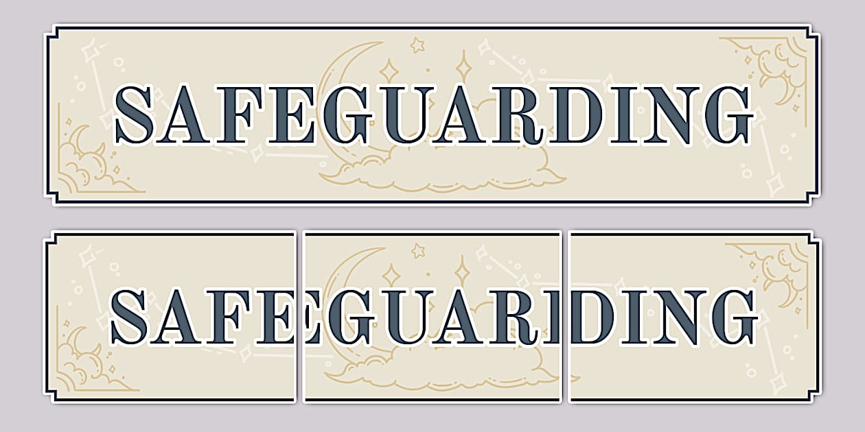 Celestial-Themed Safeguarding Display Banner - Twinkl