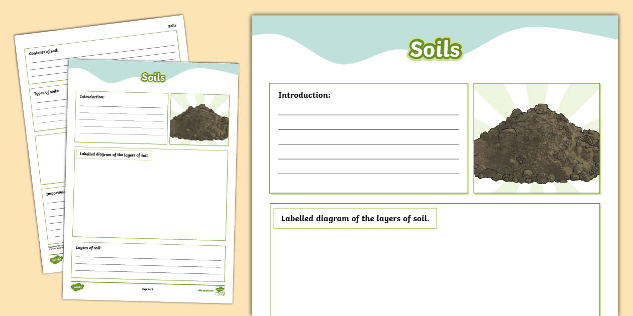 Soils Non-Chronological Report Template (teacher made)