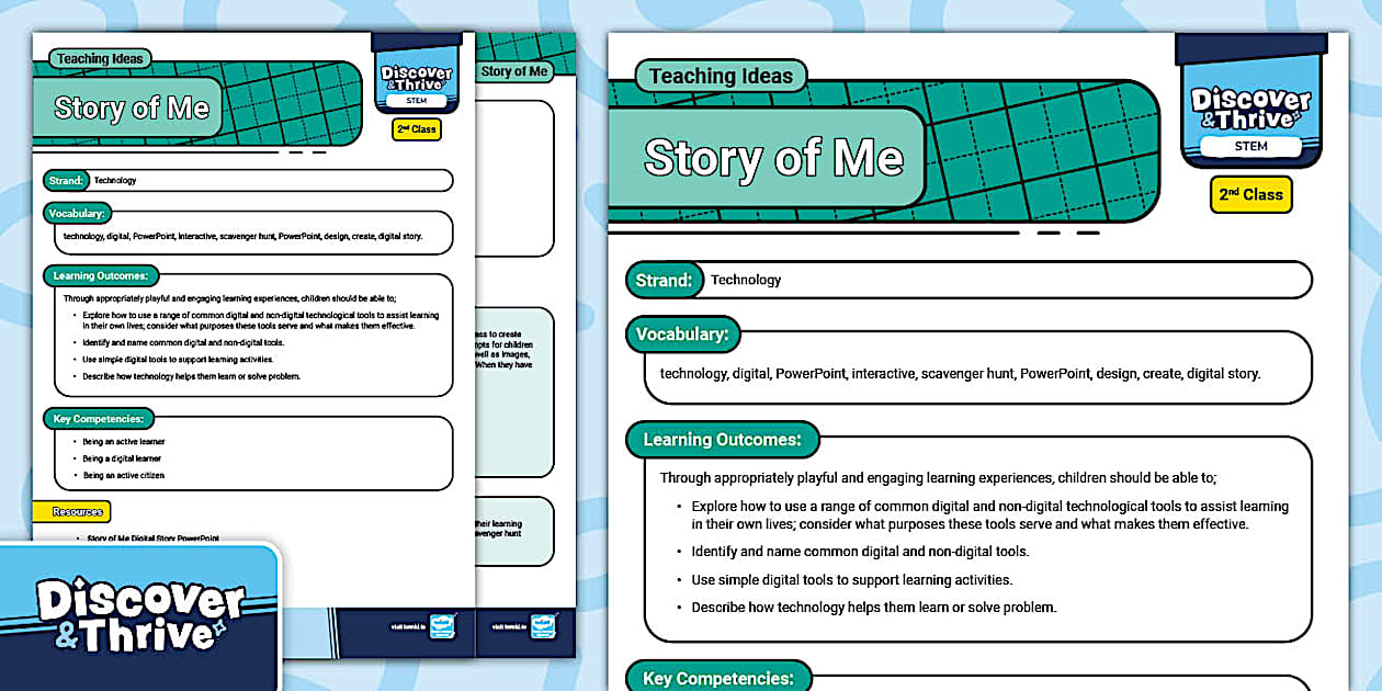 Story of Me (Technology) Lesson Plan 2nd Class
