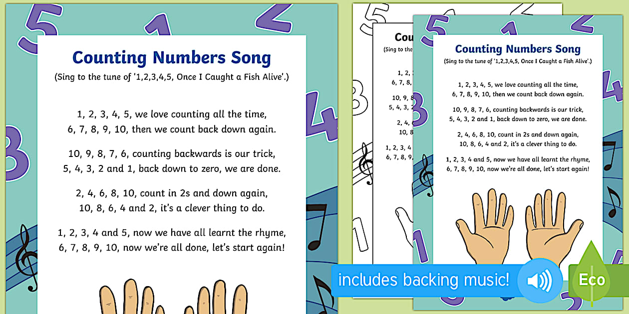 Counting Numbers Song (teacher made) - Twinkl