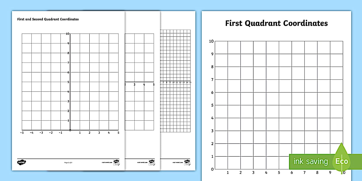 Editable Blank Quadrants Coordinate Worksheets - Twinkl