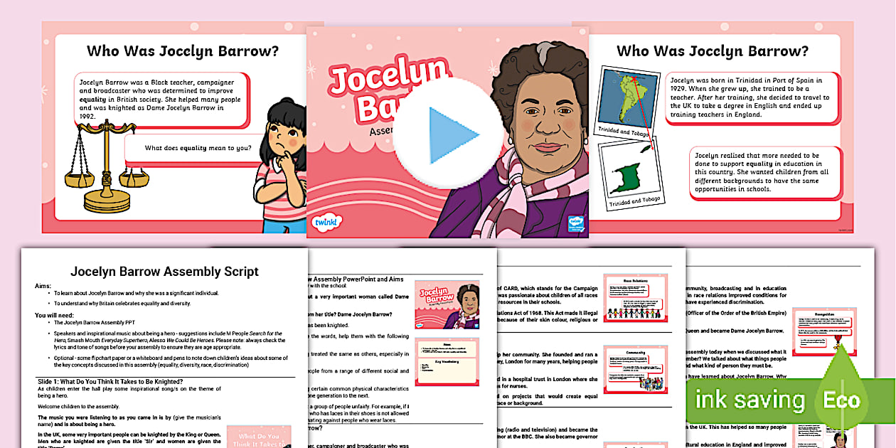 Jocelyn Barrow Assembly Pack