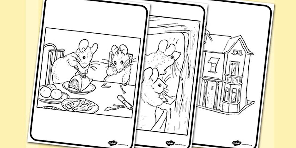 The Tale of Two Bad Mice Colouring Sheets (teacher made)