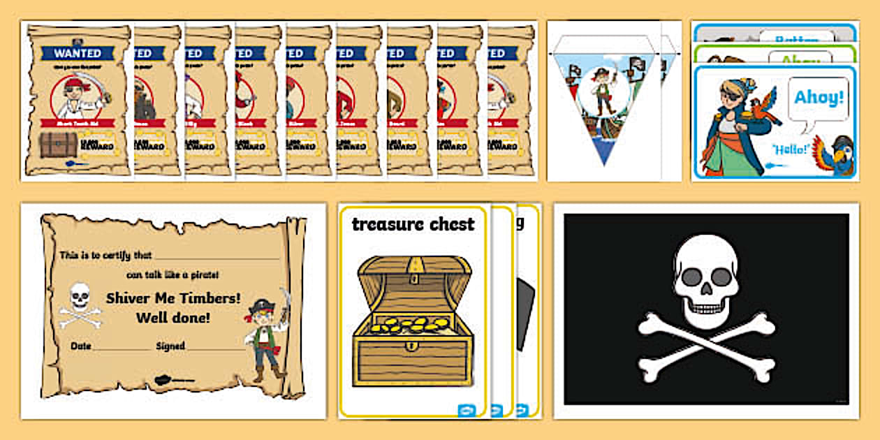 Talk Like A Pirate Day Display Pack (teacher made) - Twinkl