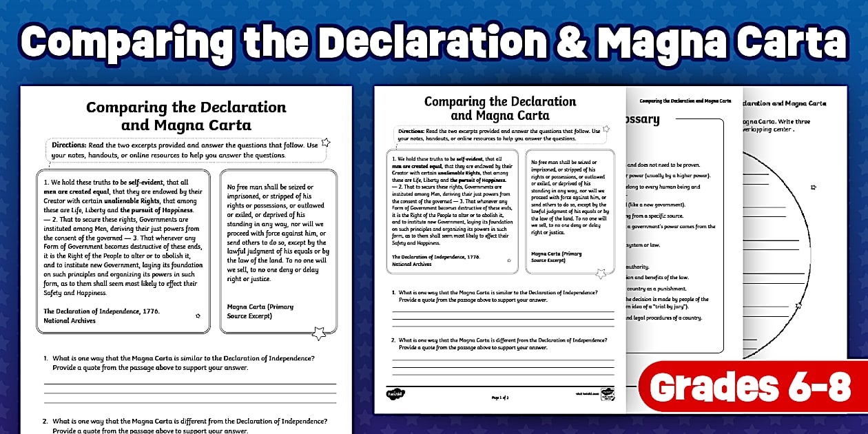 Comparing the Declaration of Independence and Magna Carta