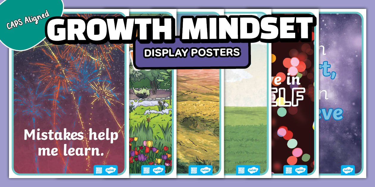 * NEW * Foundation Phase Life Skills - Growth Mindset Display Posters (CAPS
