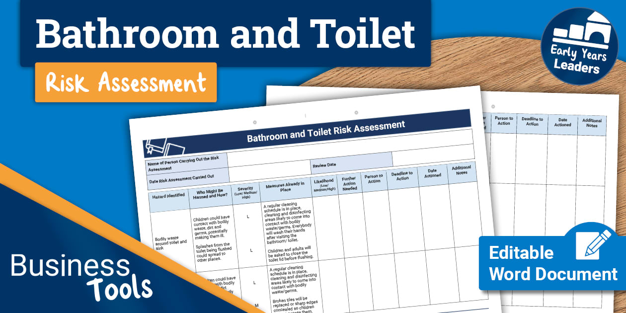 Bathroom and Toilet Risk Assessment for Early Years Settings