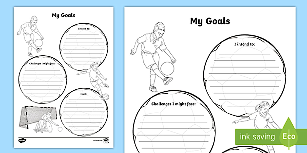 Soccer-Themed Goal Setting Worksheet | Teacher-Made - Twinkl