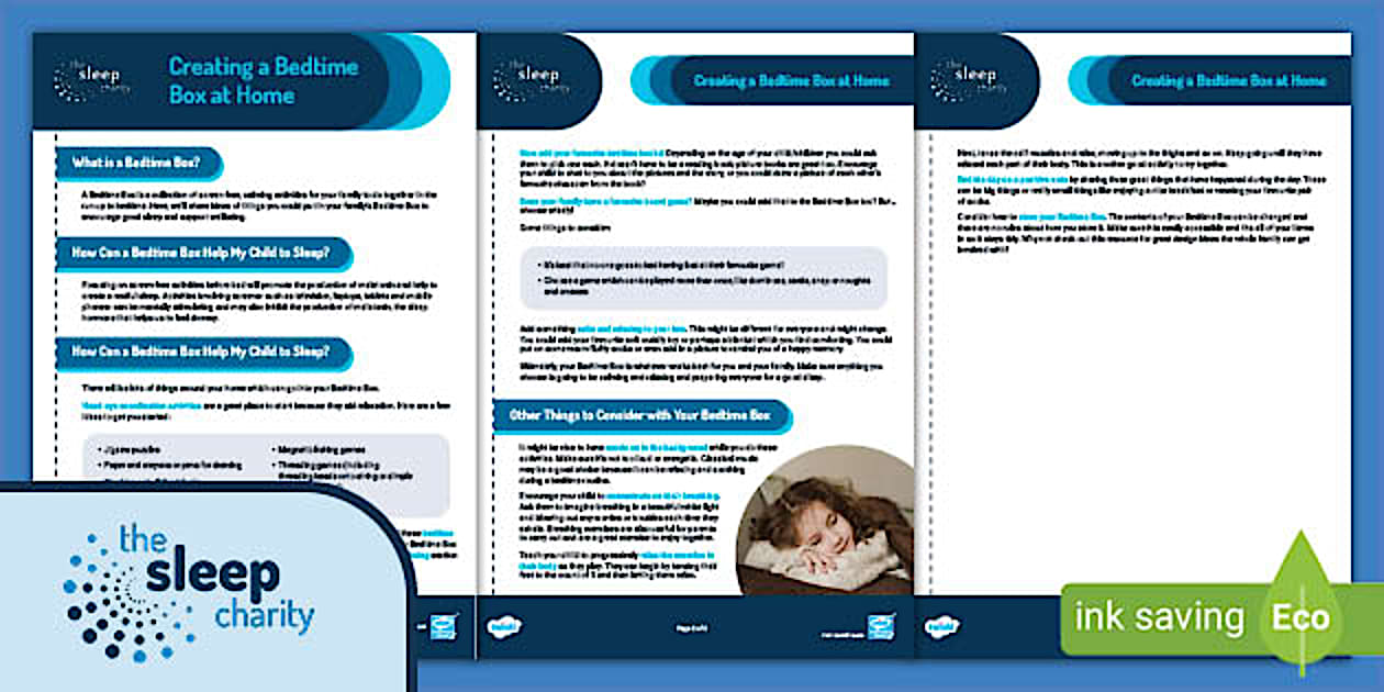 The Sleep Charity: Creating a Bedtime Box at Home - Twinkl