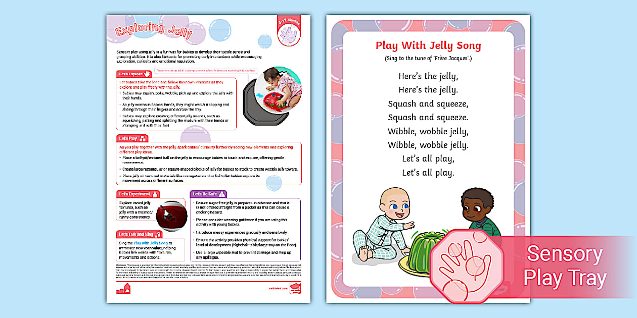 Sensory Play Tray for Babies: Exploring Jelly | Twinkl
