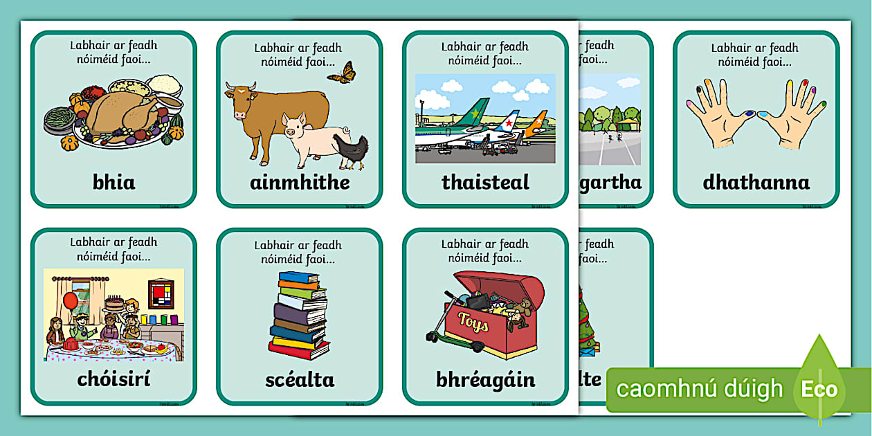 Gníomhaíocht 'Labhair ar feadh nóiméid' (teacher made)