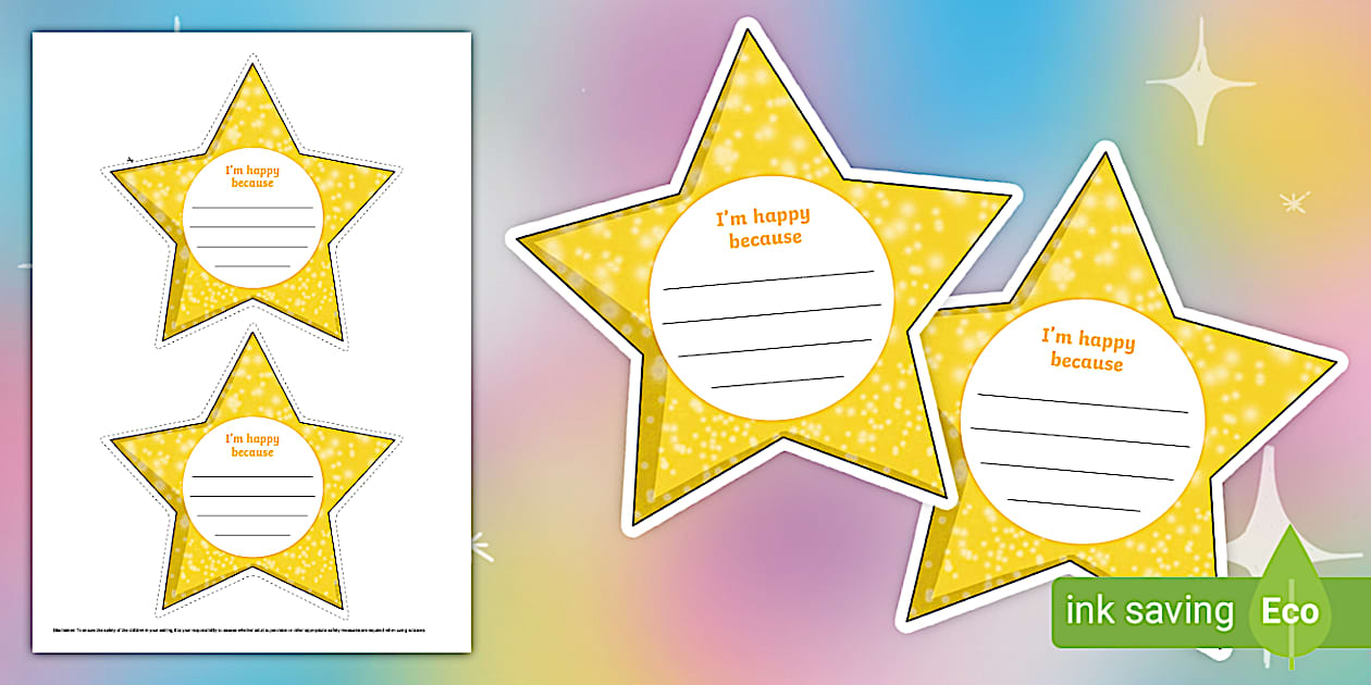 Star Happy Notes (Teacher-Made) - Twinkl