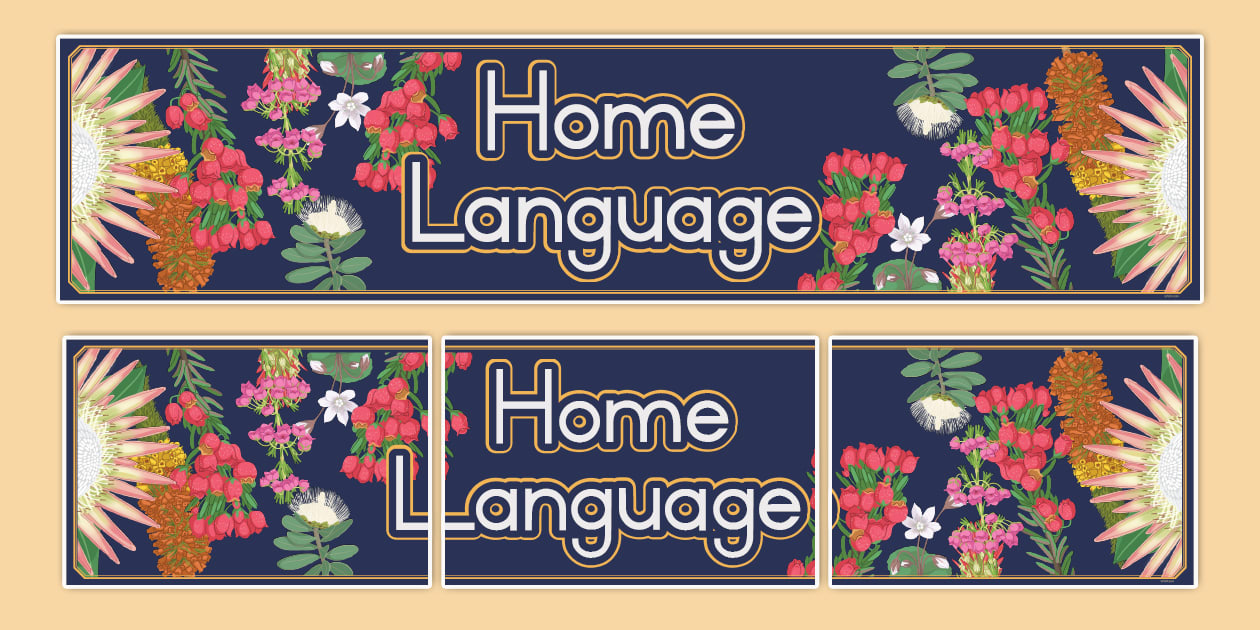 Fynbos-Themed Home Language Display Banner (teacher made)