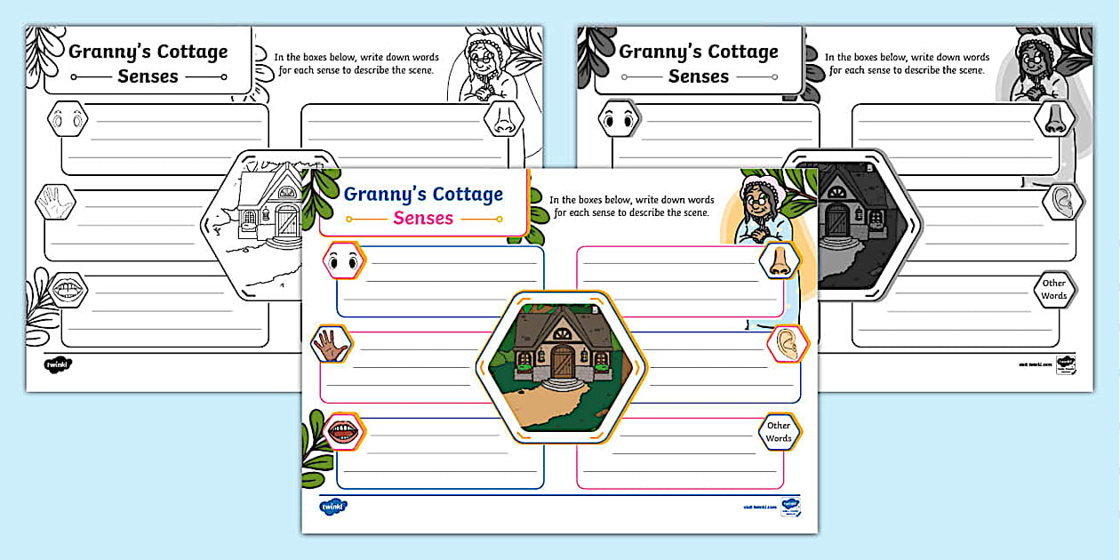Granny's Cottage Senses Mind Map - Twinkl