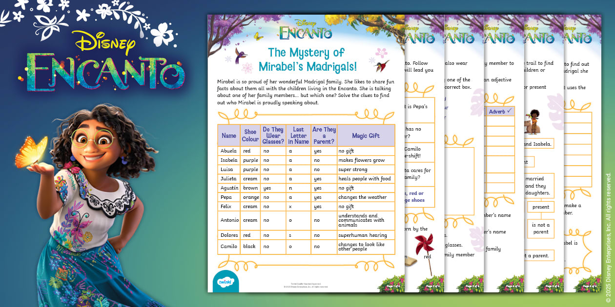 Encanto Spelling, Punctuation & Grammar Mystery | Twinkl