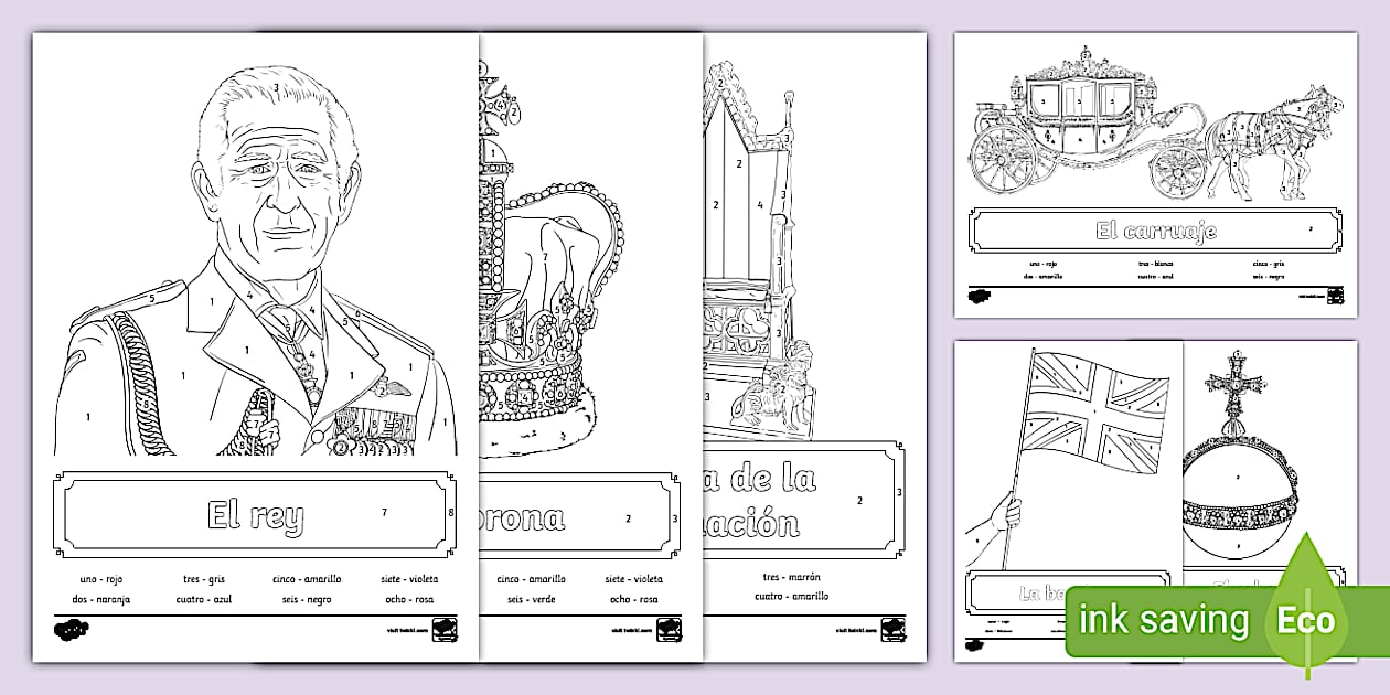 👉 Coronation Colour by Number: Spanish
