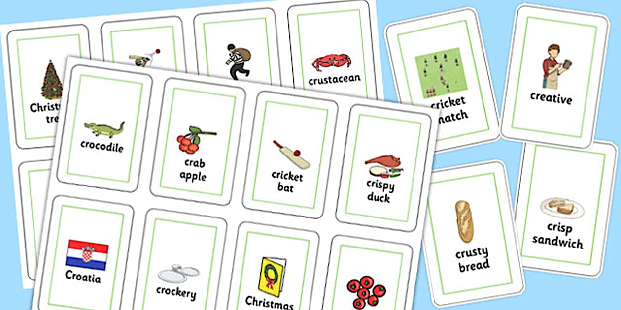 Cursive Three Syllable CR Flash Cards (teacher made)