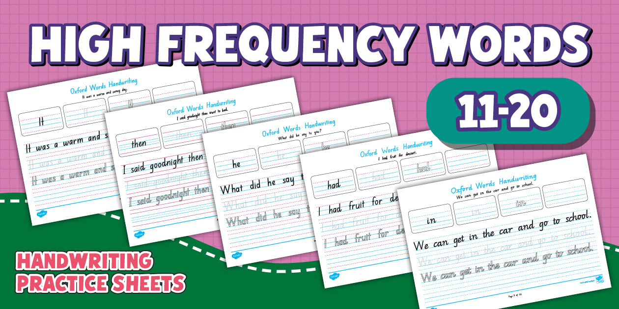 High Frequency Words 11-20