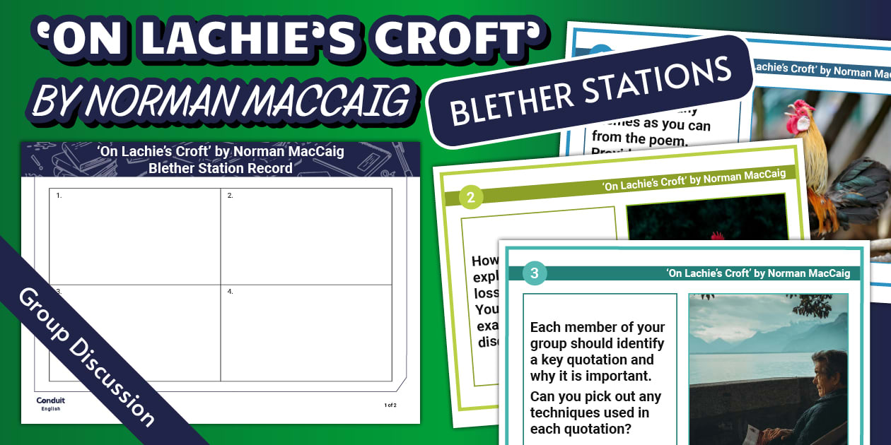 Norman MacCaig Blether Stations: 'On Lachie's Croft'