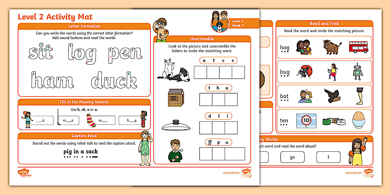 Level 2 Week 7 Activity Mat-Primary Resources (teacher made)