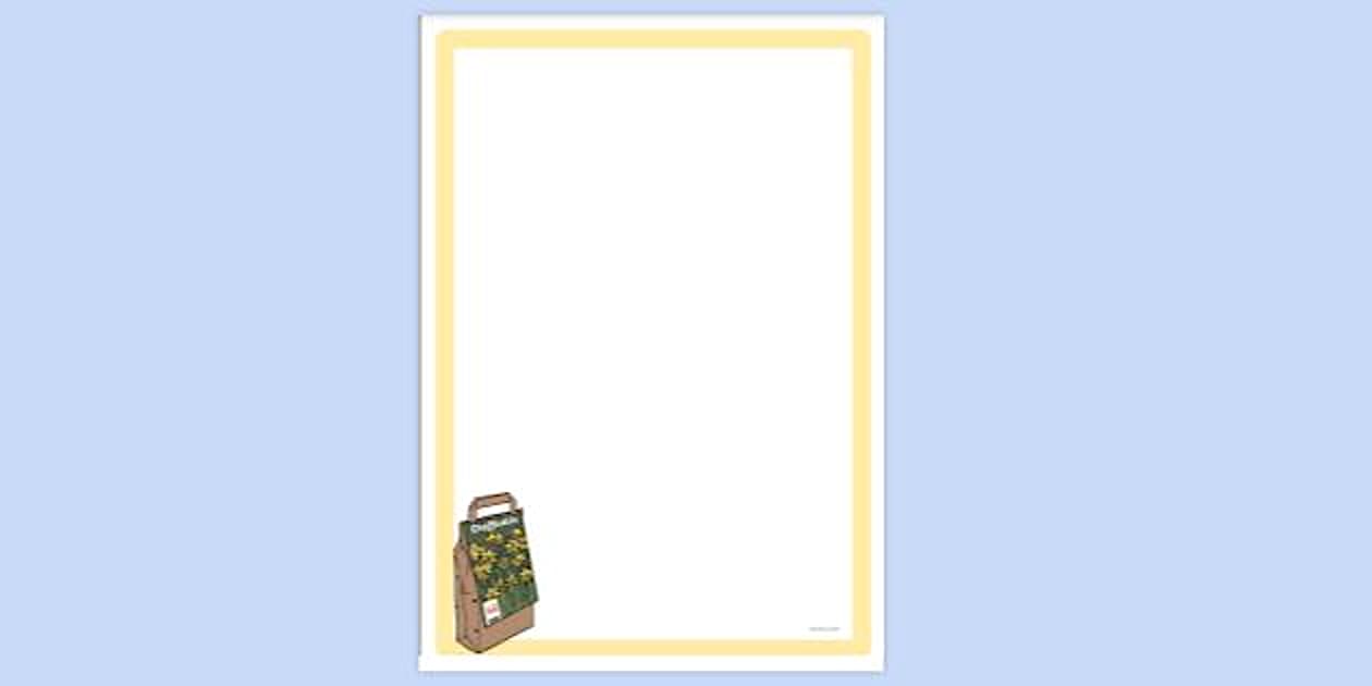 Simple Blank Pack of Daffodil Bulbs Page Border - Twinkl