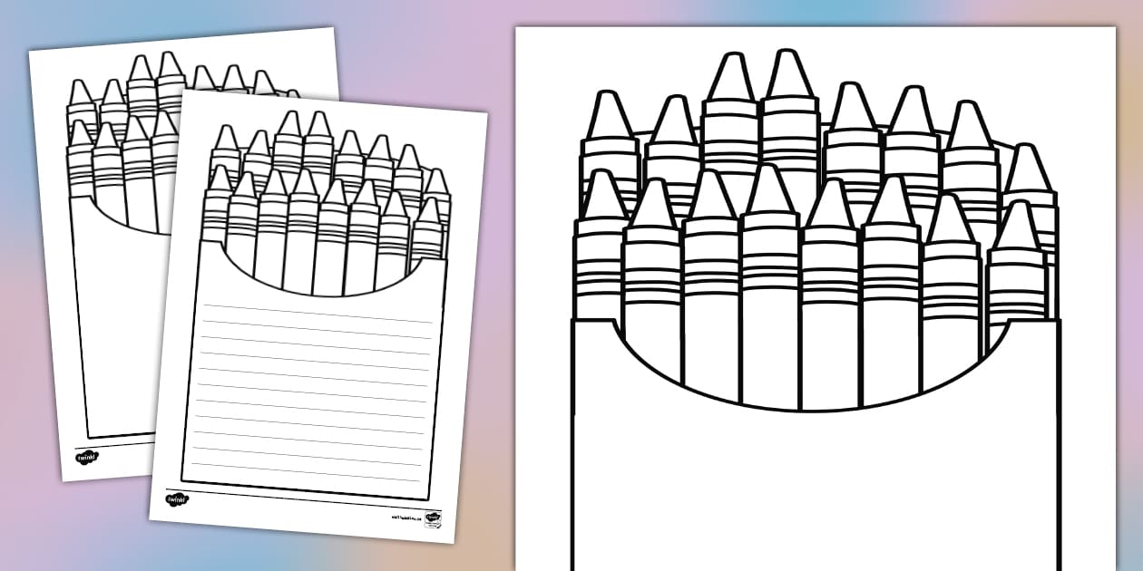 * NEW * Box of Crayons Writing Template - Twinkl