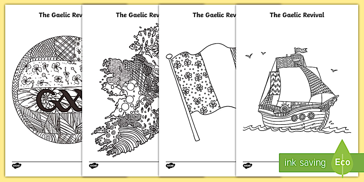 The Gaelic Revival Mindfulness Colouring Pages - Twinkl