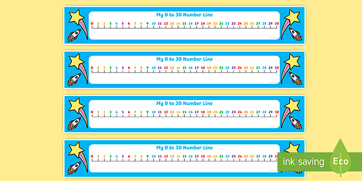 Editable Numbers 0-30 on a Number Line - Twinkl