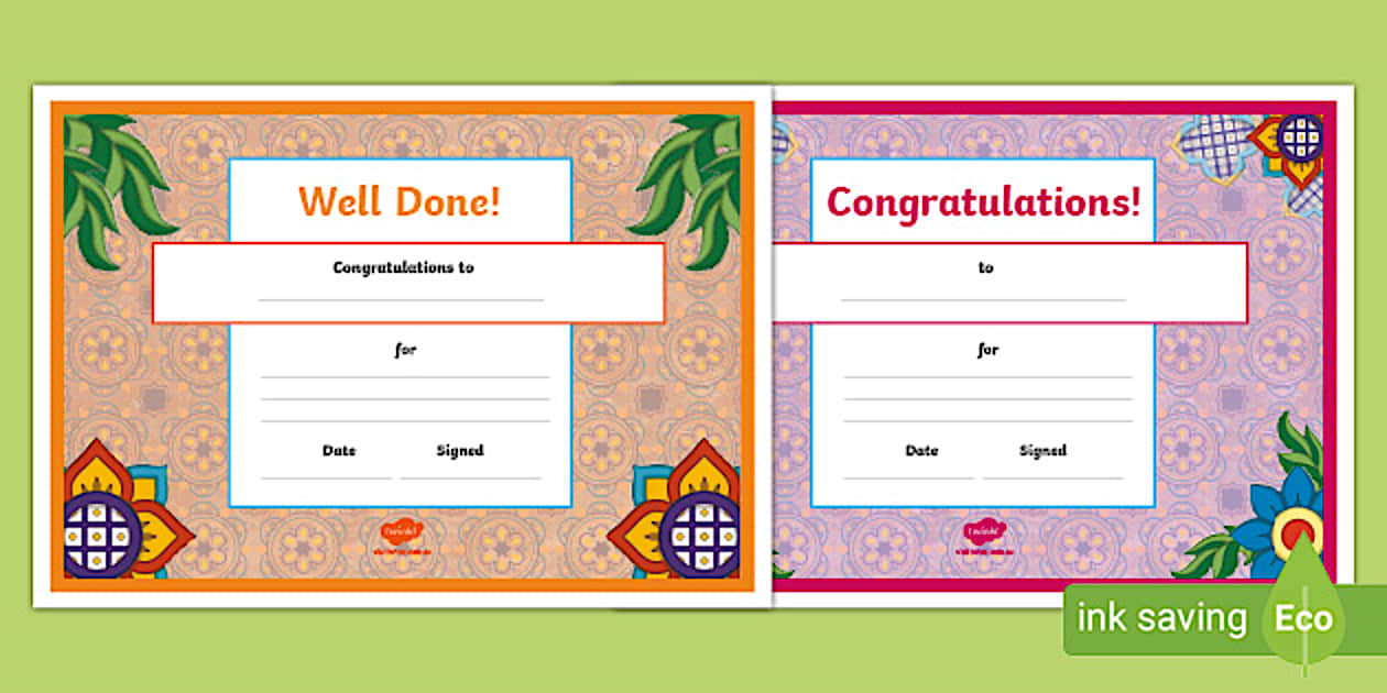 Spanish Talavera Class Award Certificate - Twinkl