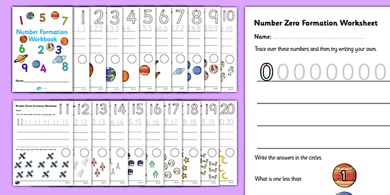 Number Formation Workbook Space (teacher made) - Twinkl