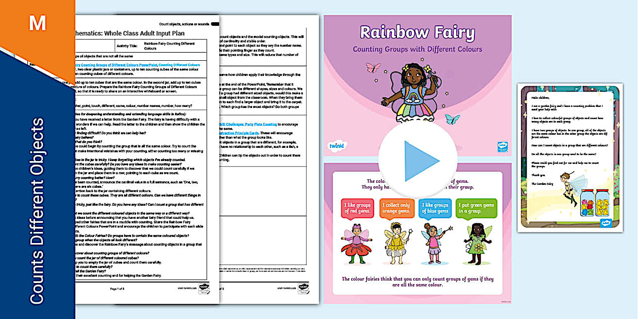 EYFS Counting Different Colours Adult Input Plan and Pack