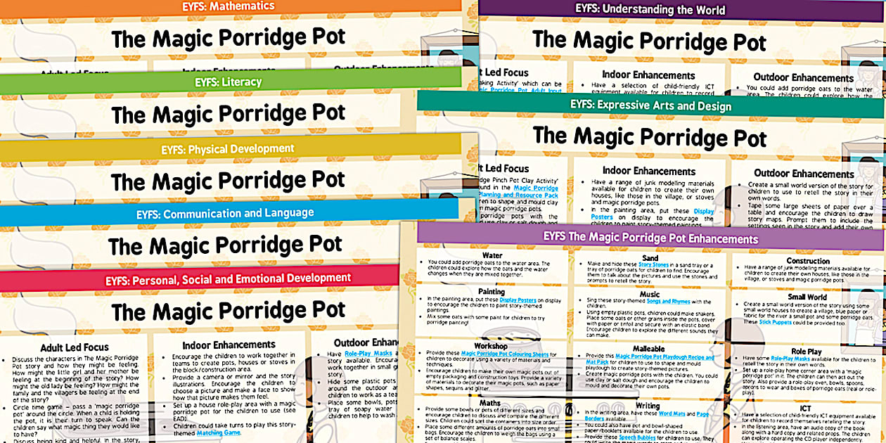 EYFS The Magic Porridge Pot Lesson Plan and Enhancement Ideas