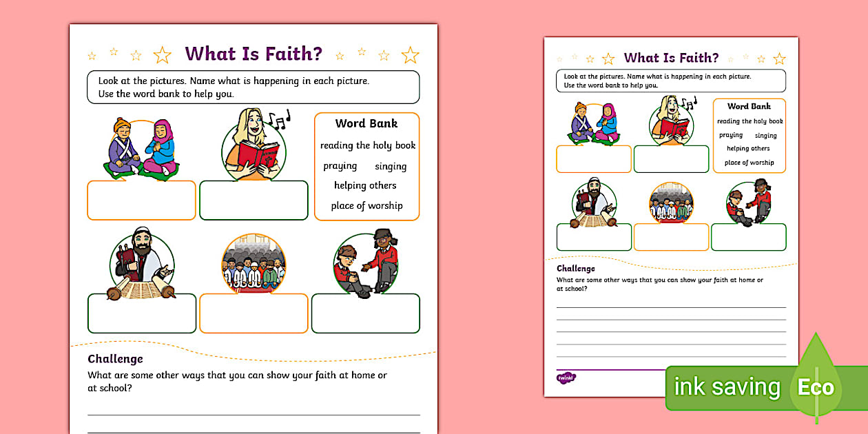 KS1 What is Faith? Activity (Teacher-Made) - Twinkl
