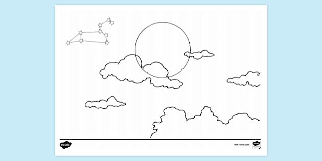 The Sky in the Dark Colouring Sheet | Colouring Sheets