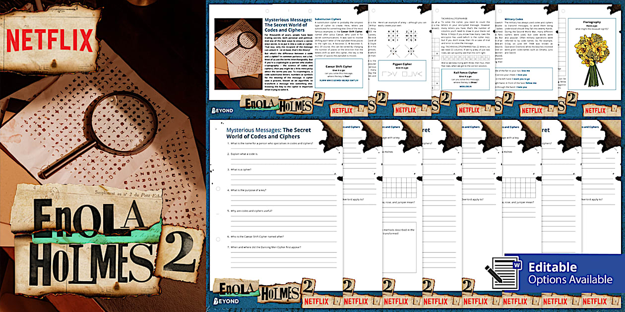 FREE! - Secret Codes and Ciphers | Enola Holmes 2 | Beyond English
