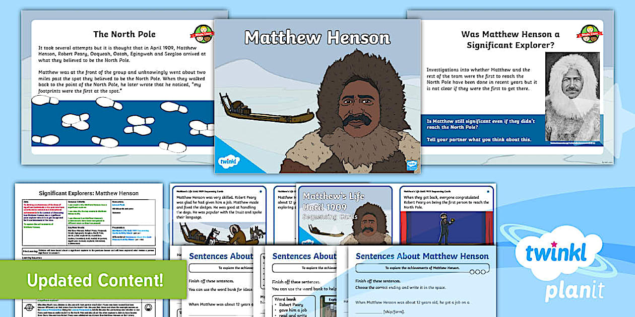 History: Significant Explorers: Who Was Matthew Henson? KS1 Lesson Pack 3